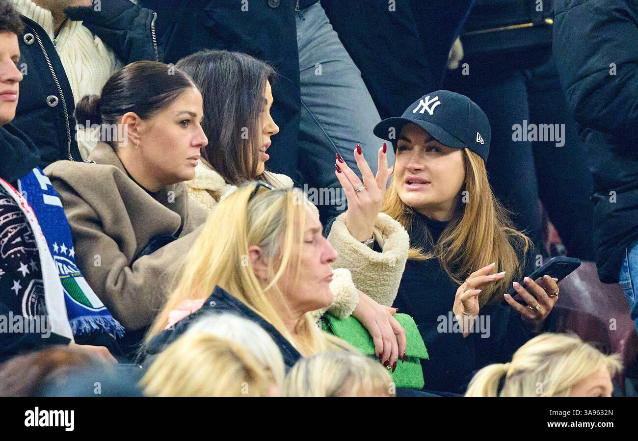 Mailand, Italy. 20th Mar, 2025. Lina Meyer (L), wife of Joshua KIMMICH ...