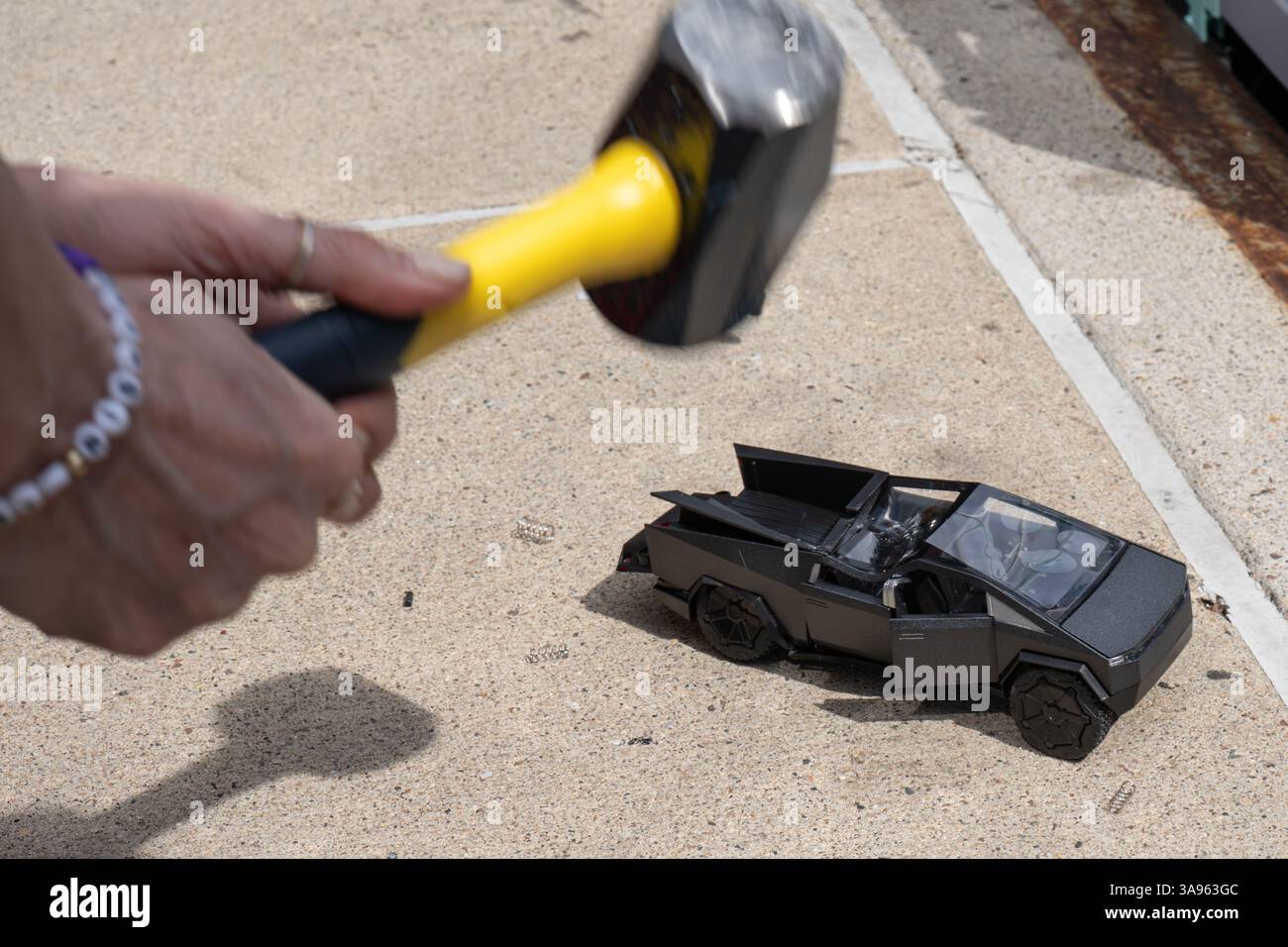 Toy cybertruck hi-res stock photography and images - Alamy