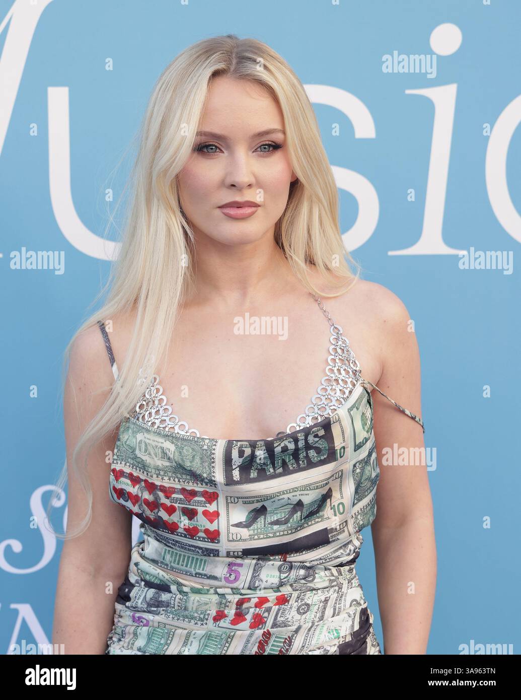 Zara Larsson attends the 2025 Billboard Women in Music at YouTube ...