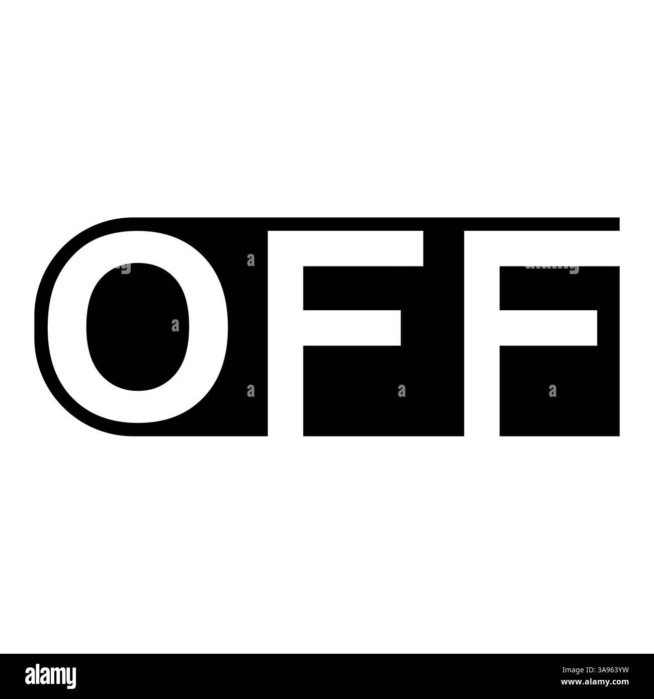 Bold OFF Logo Striking Contrast Minimalist Design Stock Vector Image ...