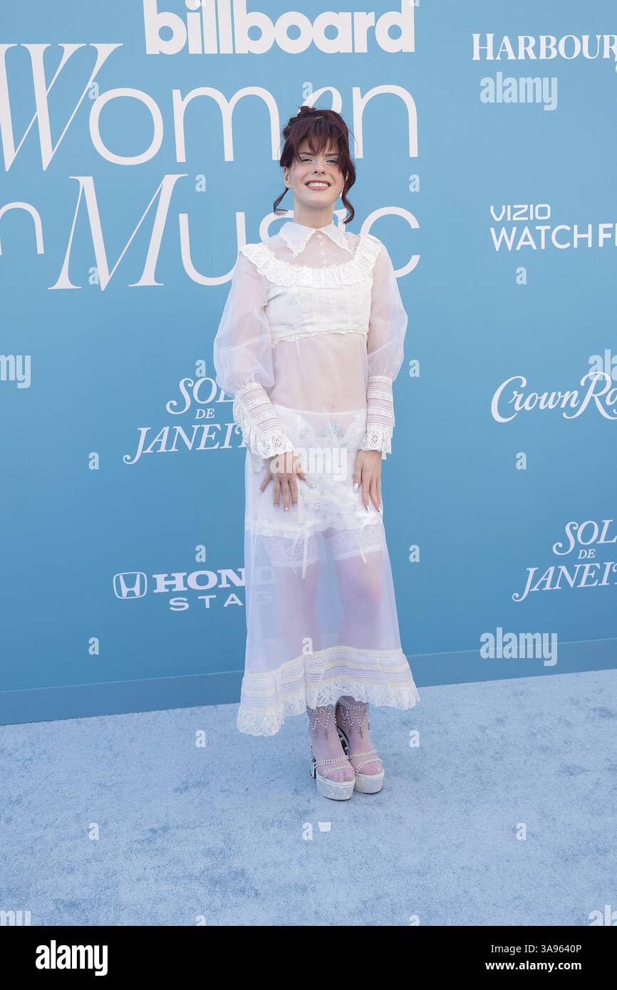 Catie Turner attends the 2025 Billboard Women in Music at YouTube Theater on March 29, 2025 in ...