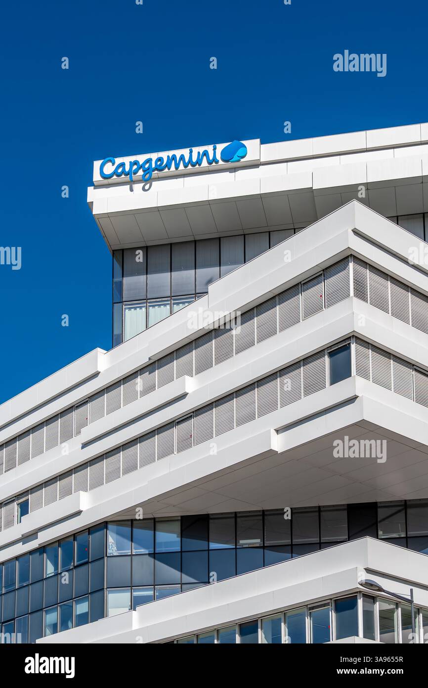 Facade of the Capgemini France headquarters. Capgemini is a French ...