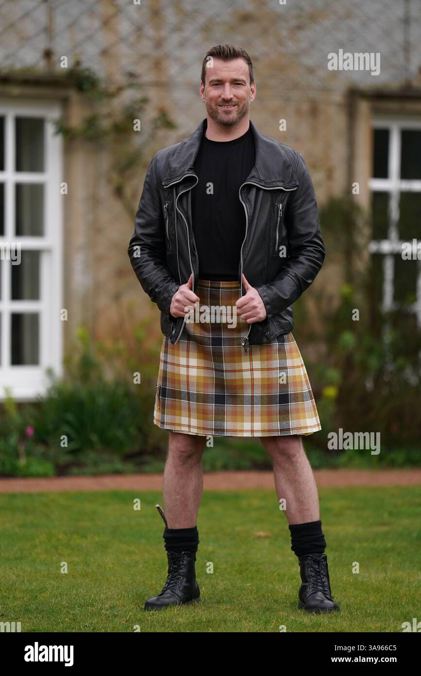 Jai McDowall wearing a kilt designed by Dumfries House graduate Graeme ...