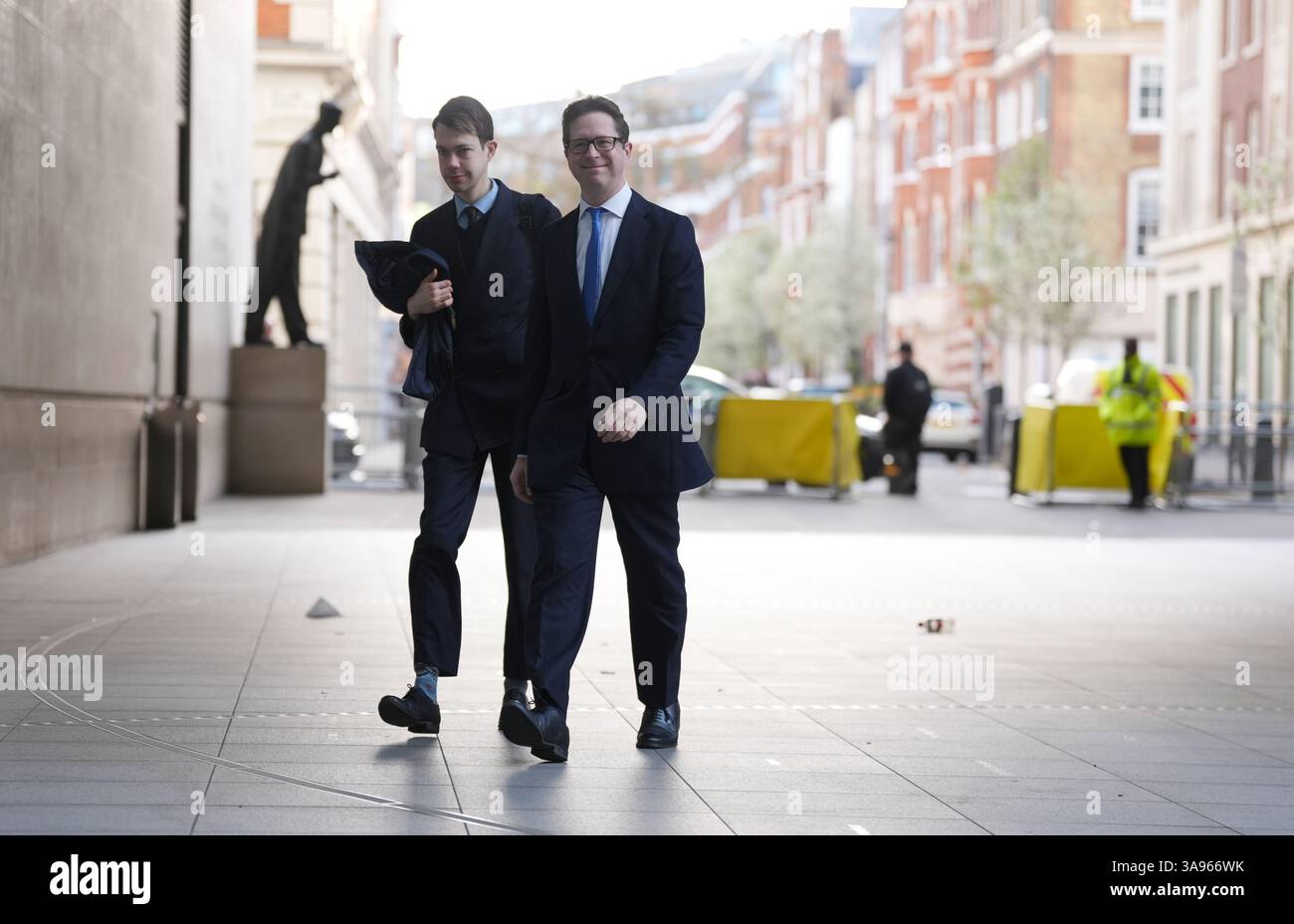 Shadow Cabinet Office minister Alex Burghart arrives at BBC ...