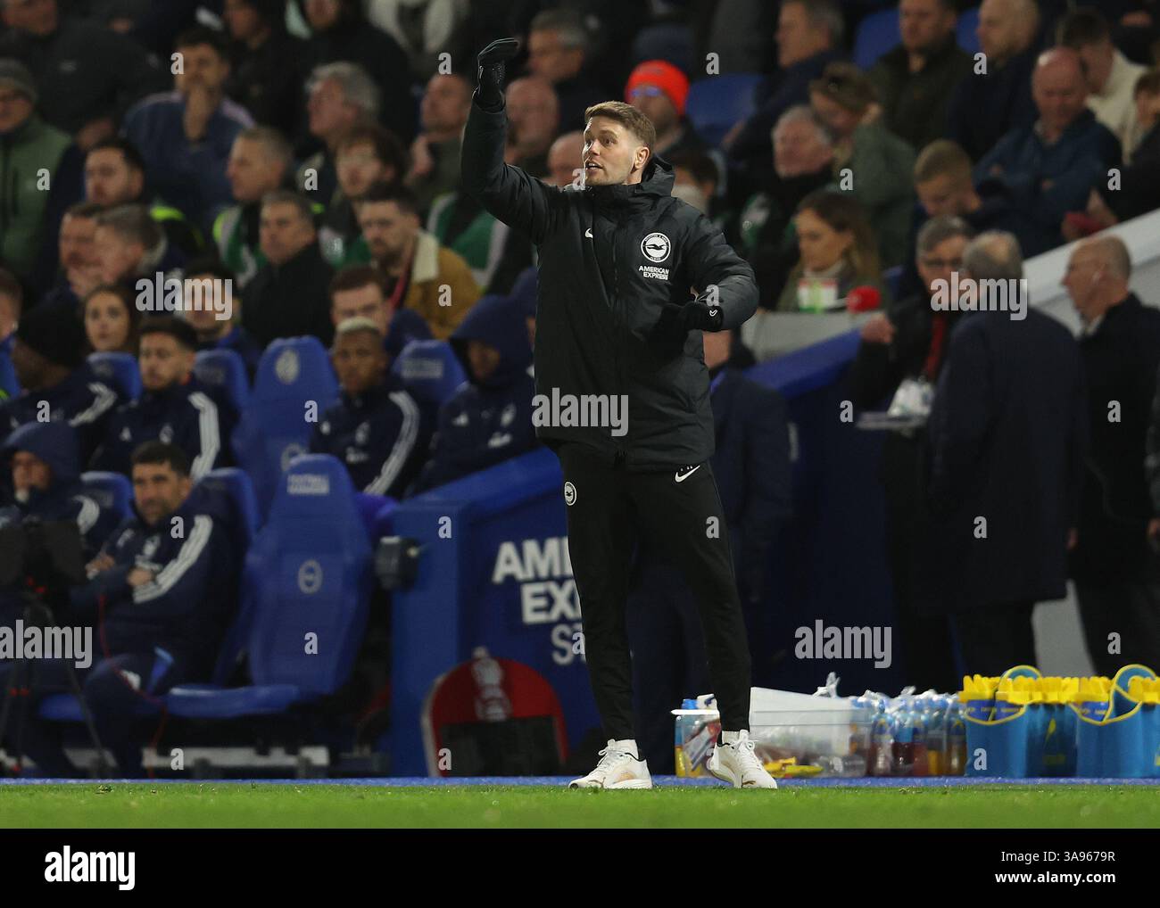 Brighton and Hove, UK. 29th Mar, 2025. Fabian Hurzeler, Manager of ...