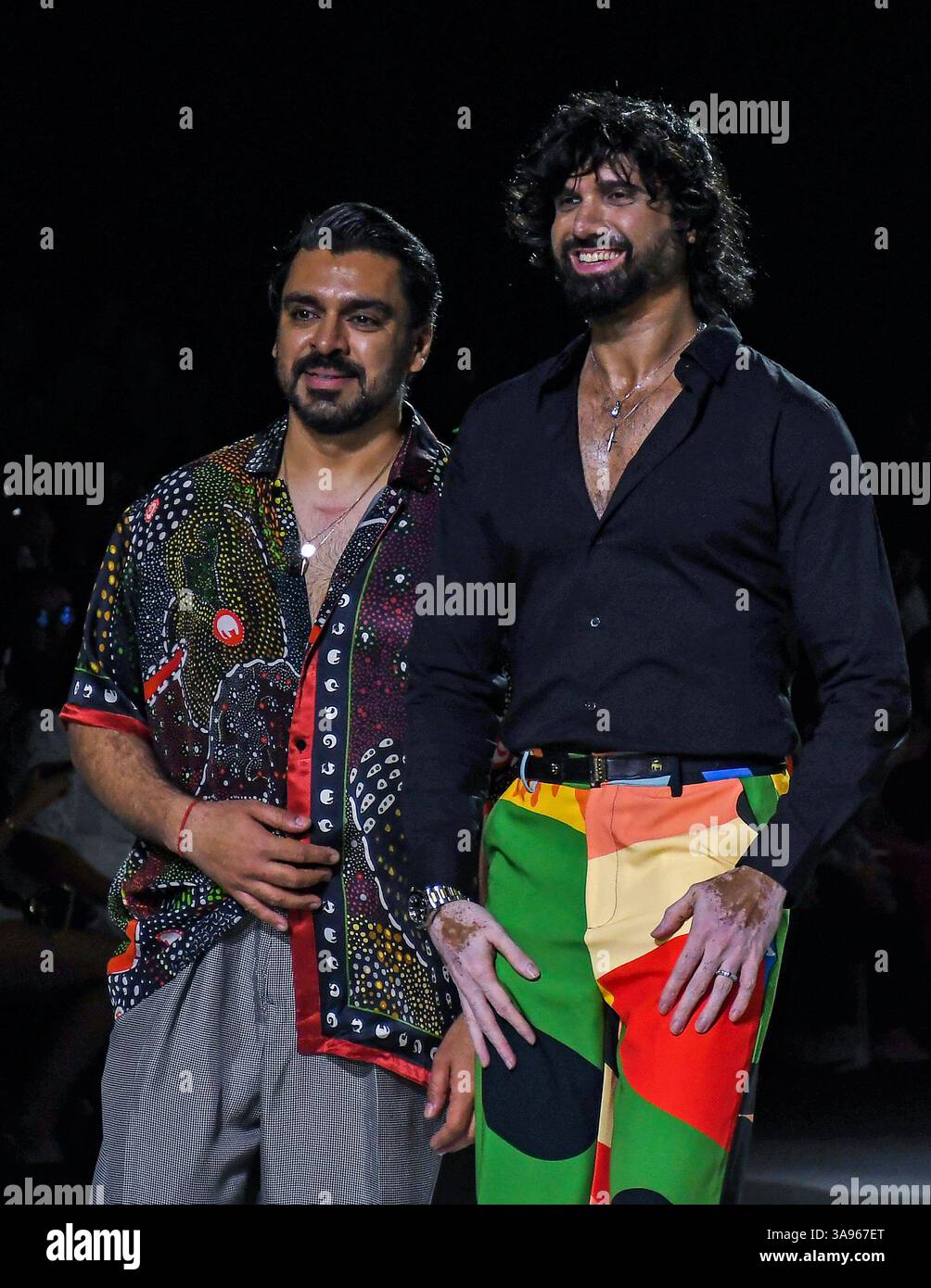 Designer duo Shivan and Narresh pose for a photo on the fourth day of ...