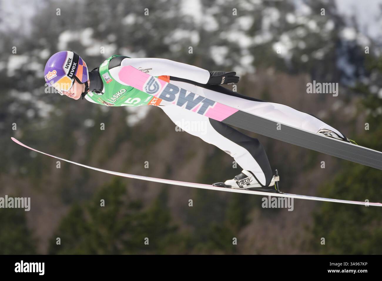 Tate Frantz of the US competes during HS240 ski flying event at the Ski ...