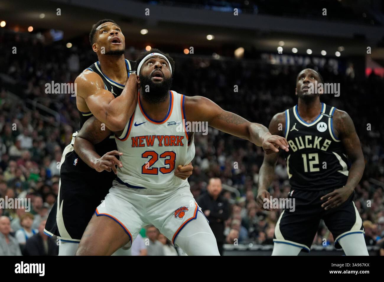 New York Knicks' Mitchell Robinson and Milwaukee Bucks' Giannis ...