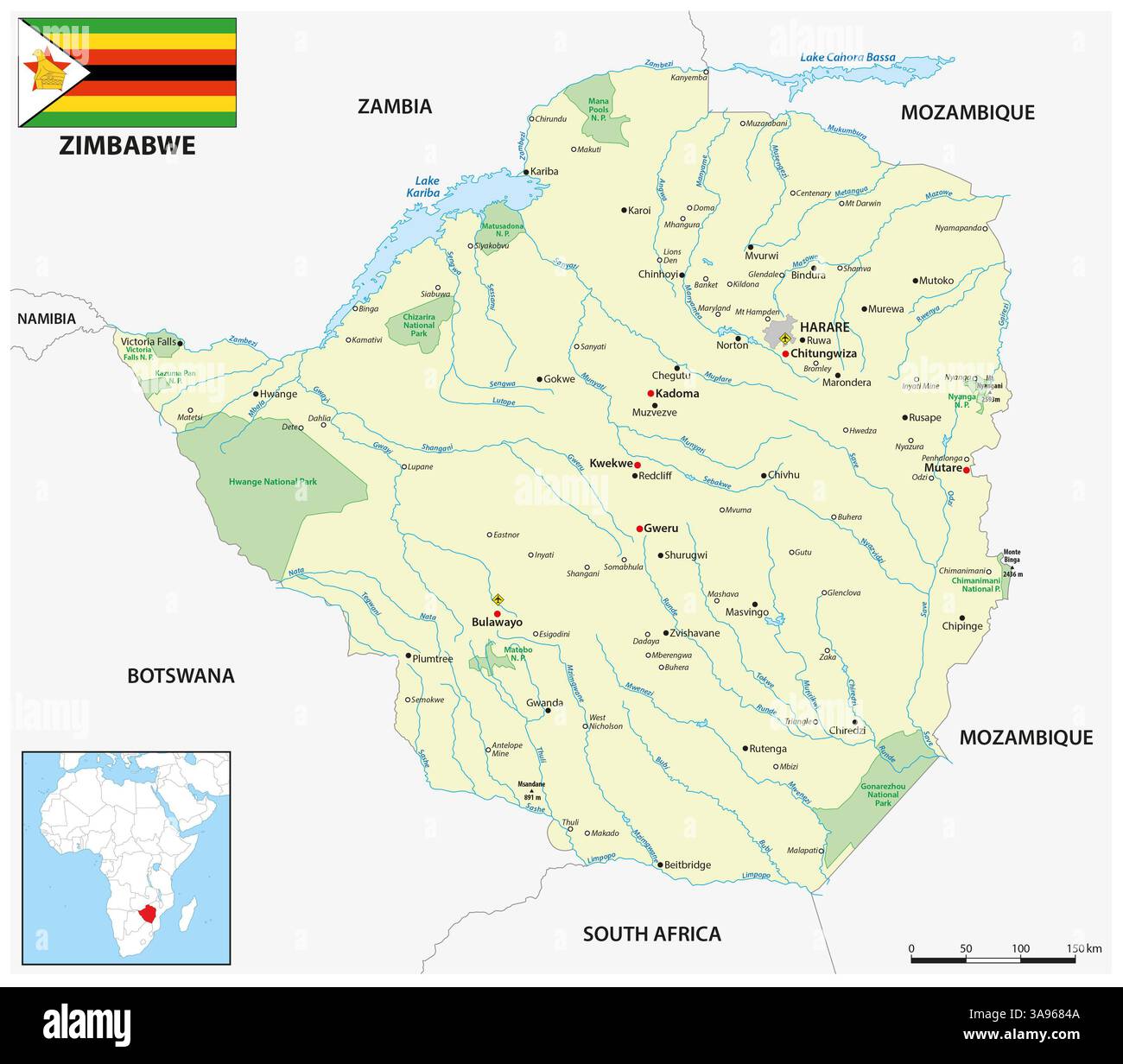 Zambia zimbabwe africa lake Cut Out Stock Images & Pictures - Alamy