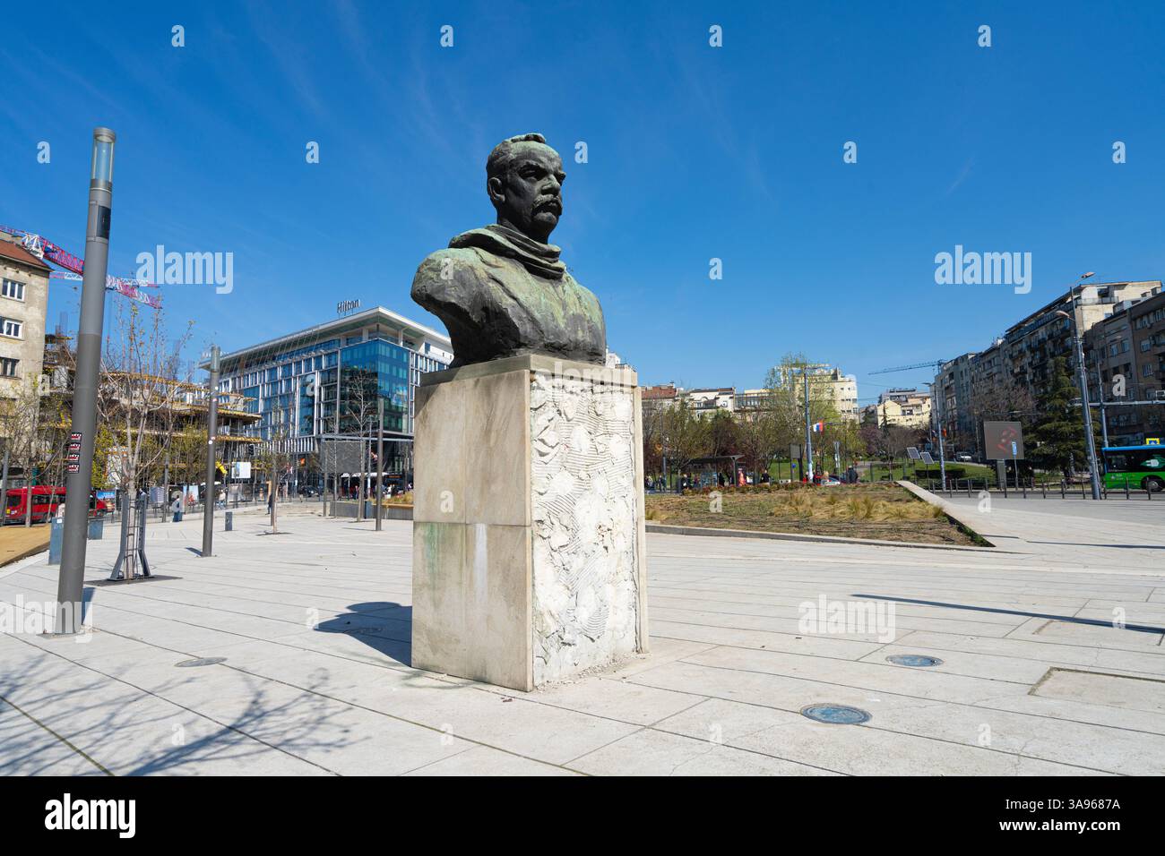 Belgrade, Serbia. March 21 2025.The Statue of Dimitrije Tucovic ...