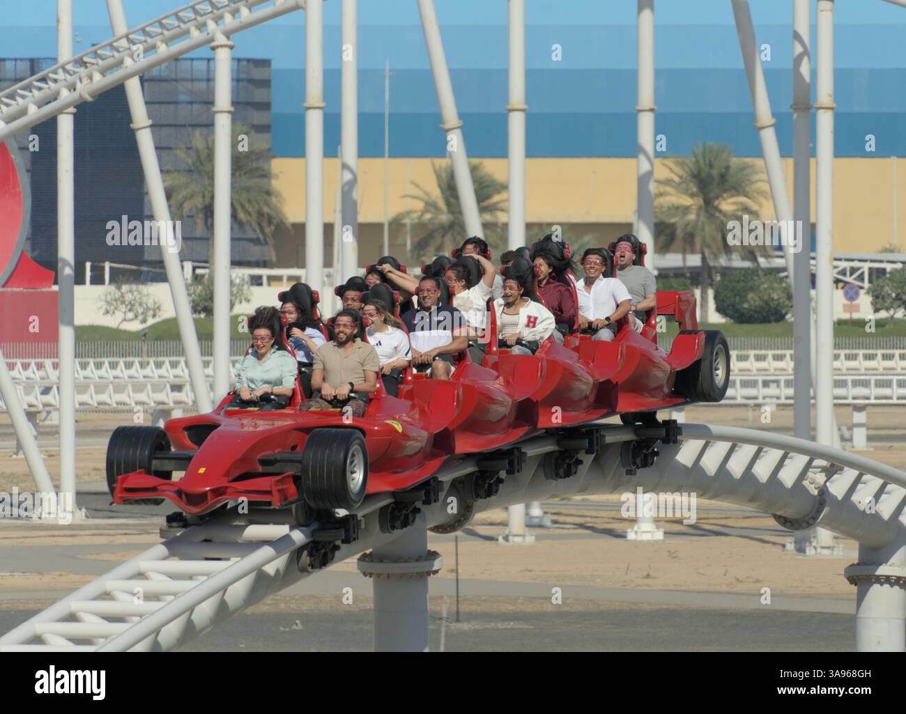Formula Rossa at Ferrari World, Abu Dhabi on the home bunny hill Stock ...