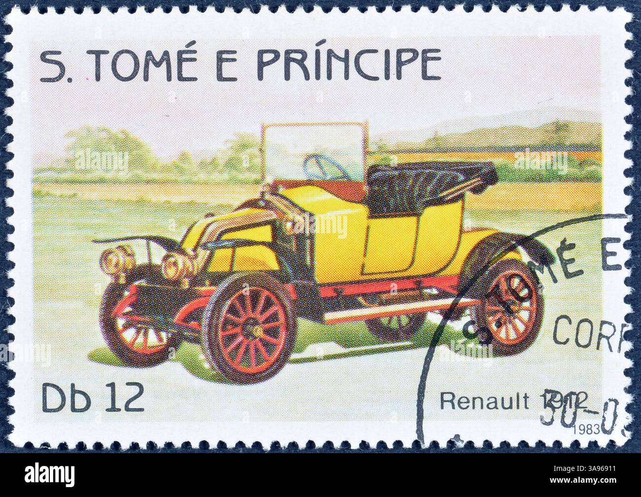 Cancelled postage stamp printed by Sao Tome and Principe, that shows ...