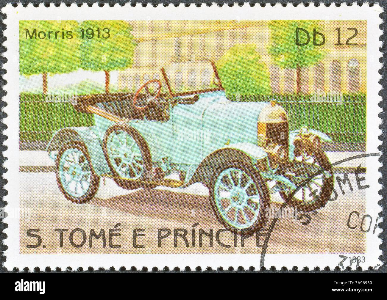 Cancelled postage stamp printed by Sao Tome and Principe, that shows ...