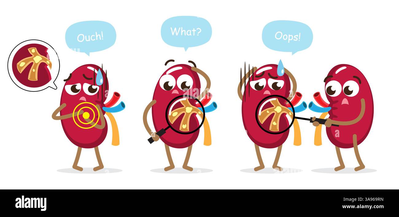 Kidney stones and normal kidney . Funny medical renal cartoon ...