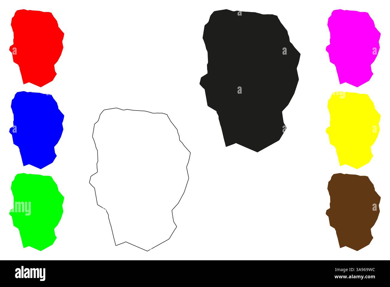 Deoghar city (Republic of India, State of Jharkhand) map vector ...