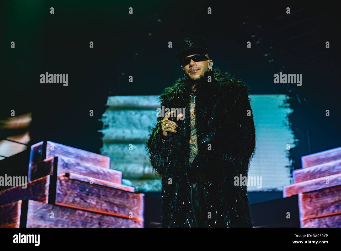 Music Concert - Sfera Ebbasta - Tour 2025 Sfera Ebbasta during concert ...