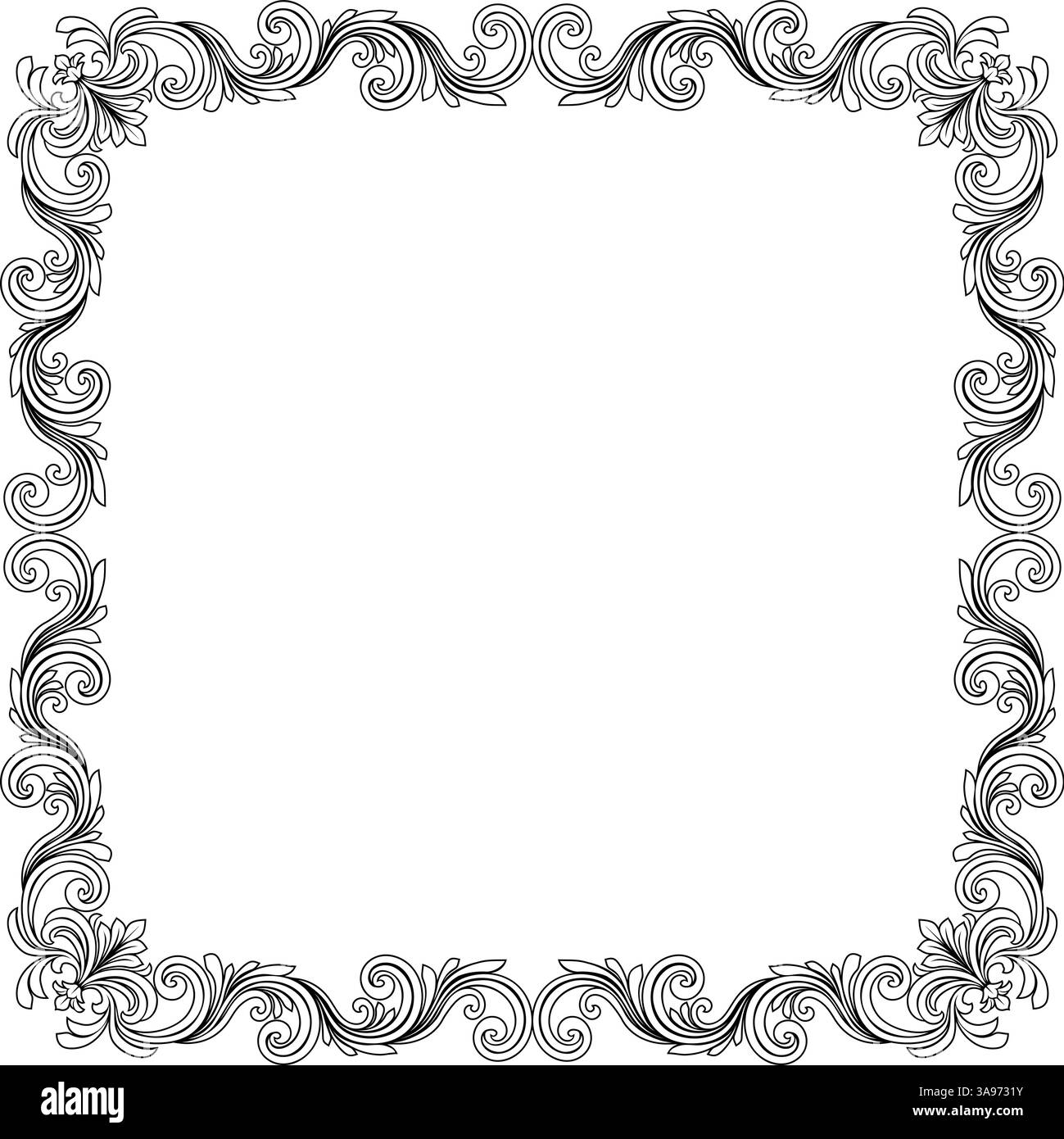 Filigree Heraldic Crest Motif Floral Pattern Frame Stock Vector Image ...
