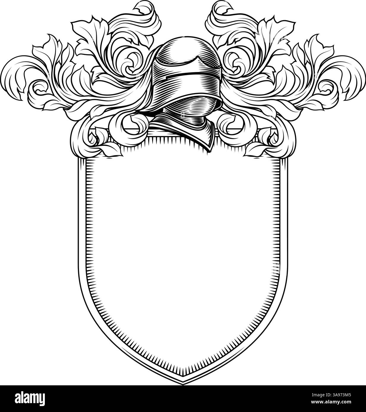 Coat of Arms Crest Knight Medieval Shield Heraldry Stock Vector Image ...