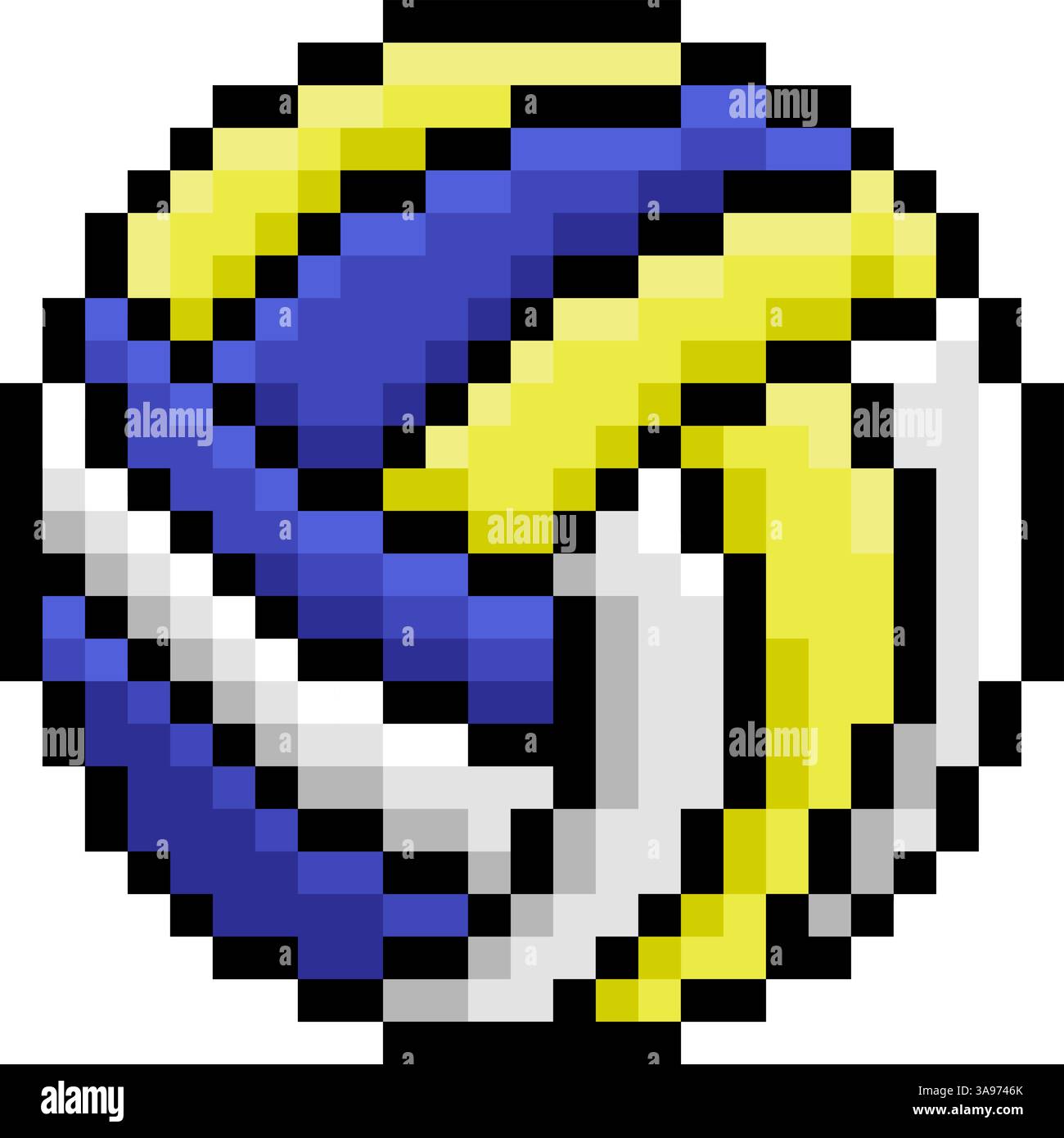 Pixel Art Volleyball Ball Sports Icon Stock Vector Image & Art - Alamy
