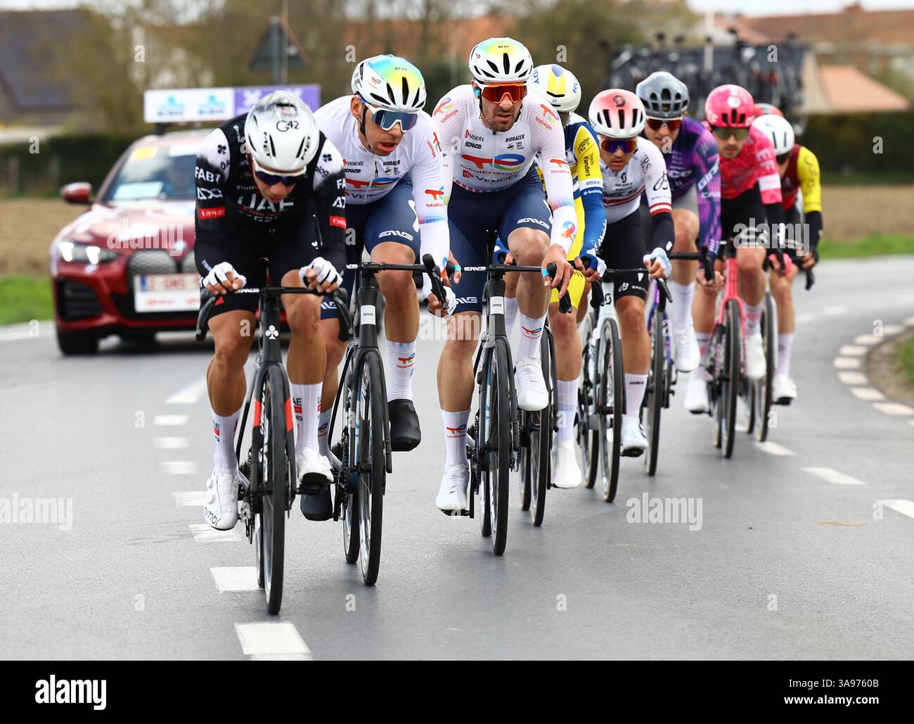 Wevelgem, Belgium. 30th Mar, 2025. Portuguese Rui Oliveira of UAE Team ...