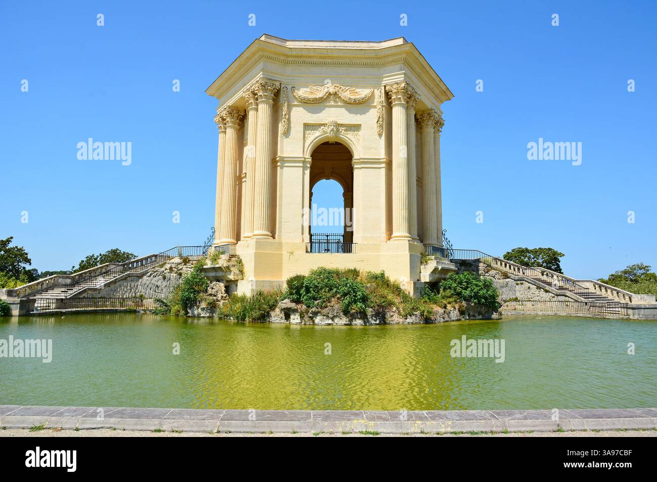 Water tower at Place Royale du Peyrou esplanade in Montpellier, France ...