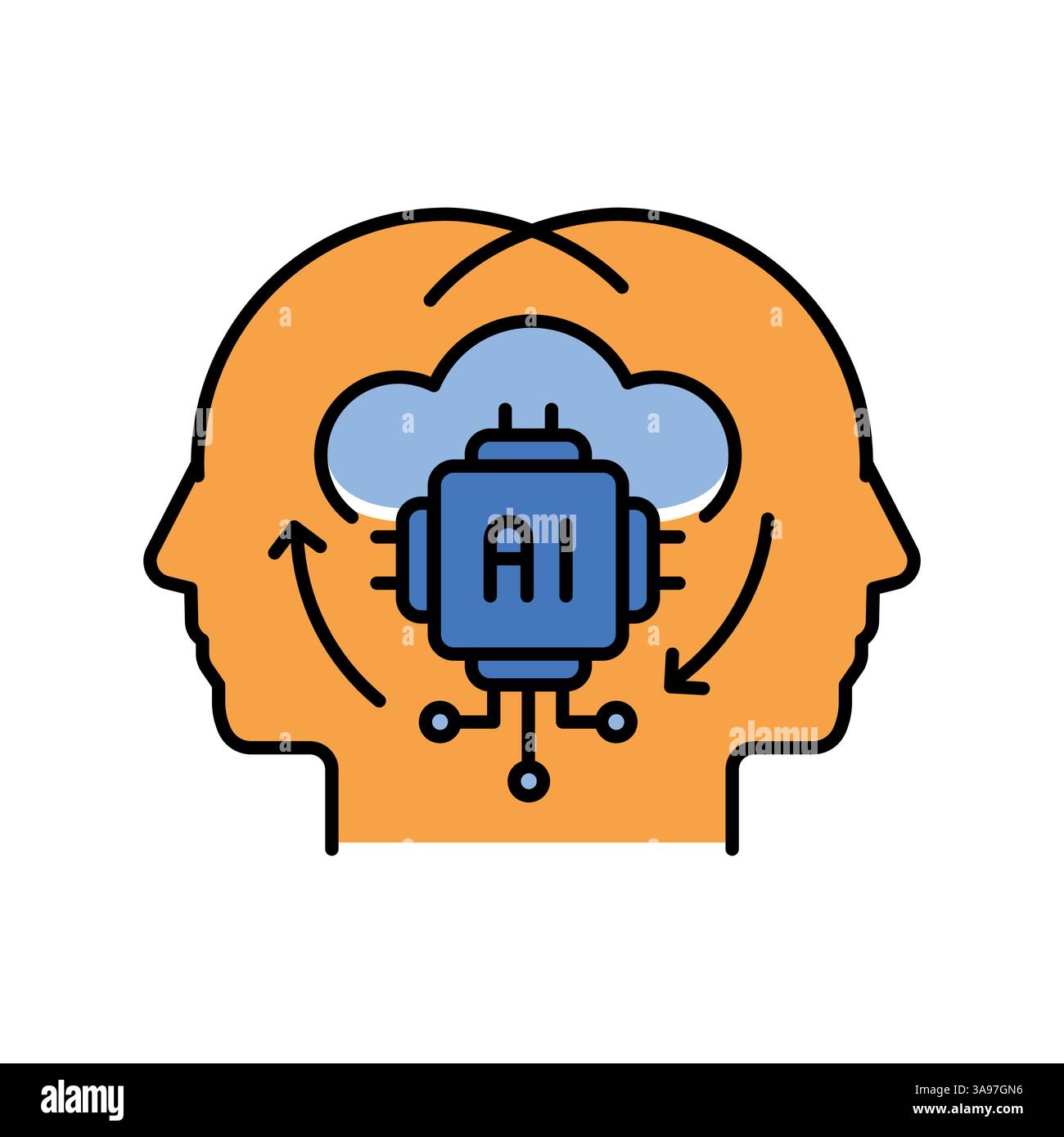 digital twins line icon. Vector isolated element. Editable stroke Stock Vector Image & Art - Alamy