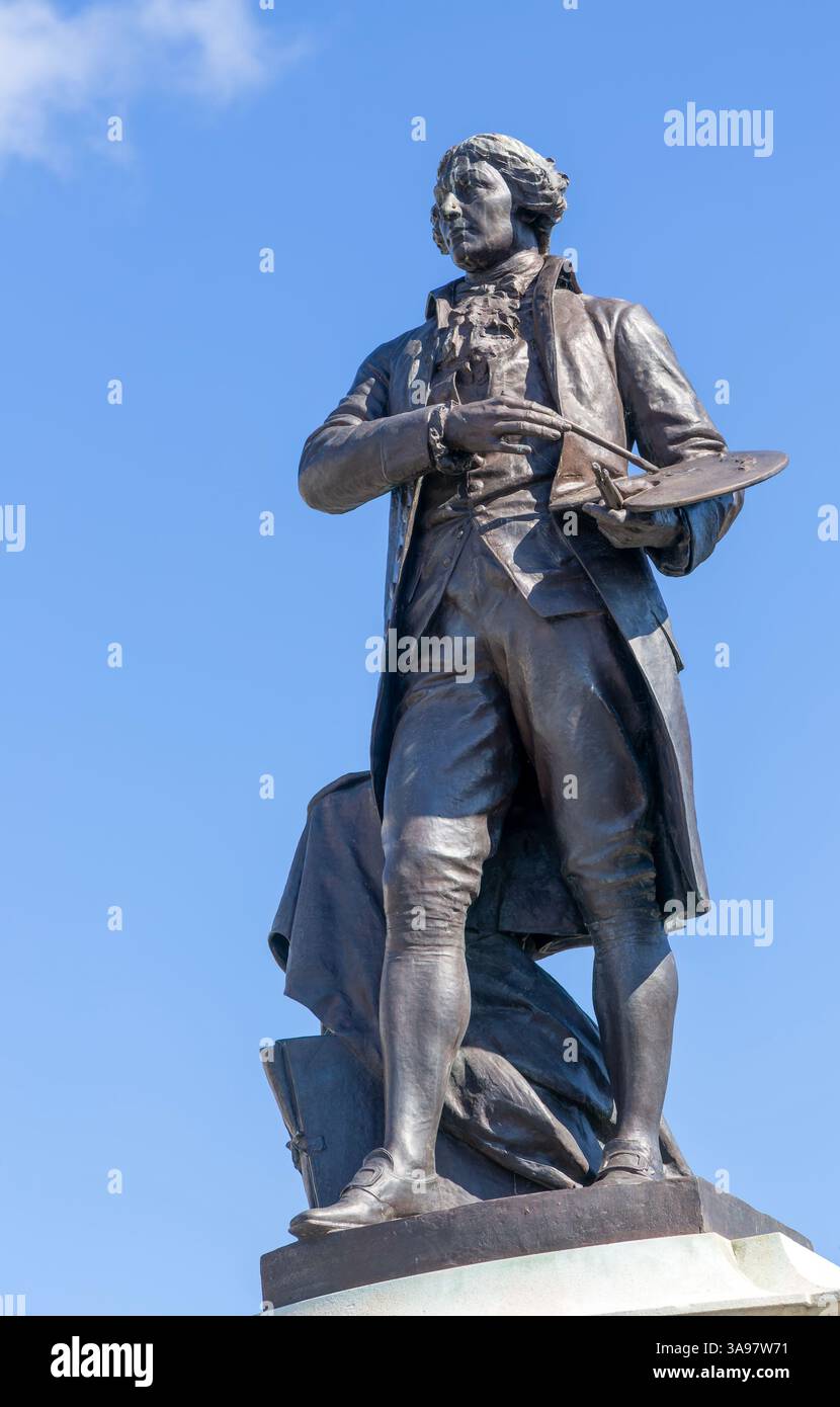 Statue of artist Thomas Gainsborough 1727-1785, Sudbury, Suffolk ...