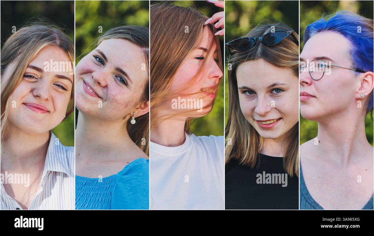 Five unique female students come together in a photo collage, capturing ...