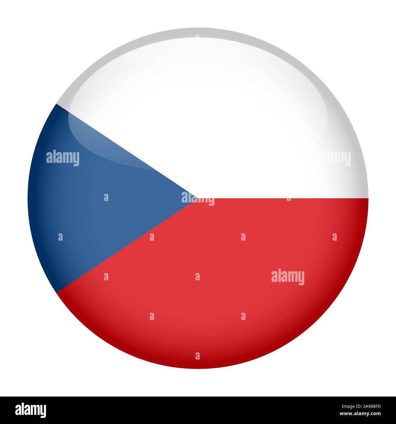 flag of Czech, button round glossy icon Stock Vector Image & Art - Alamy