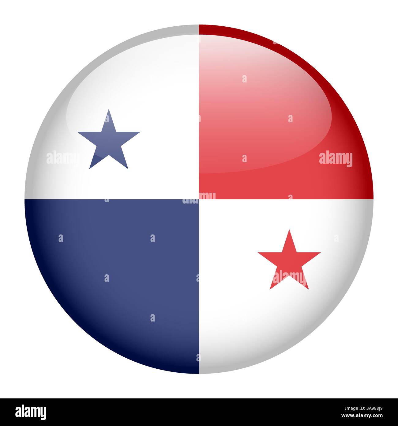 flag of Panama, button round glossy icon Stock Vector Image & Art - Alamy