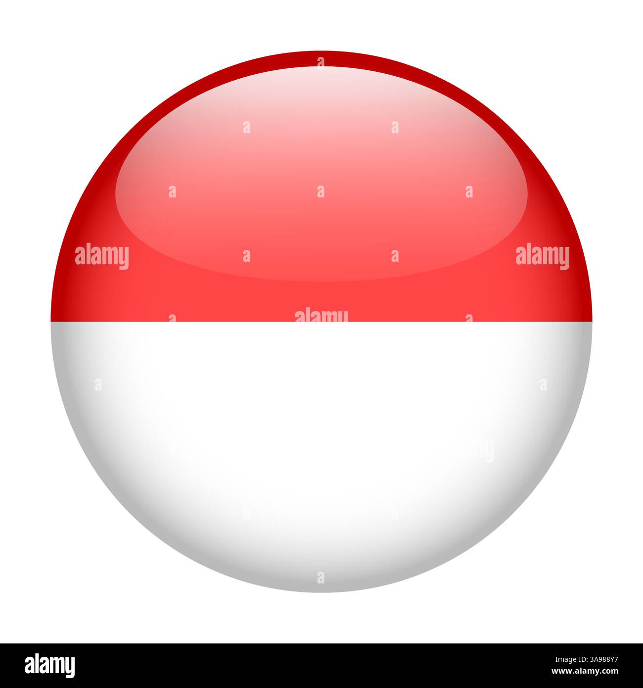 flag of Indonesia, button round glossy icon Stock Vector Image & Art ...