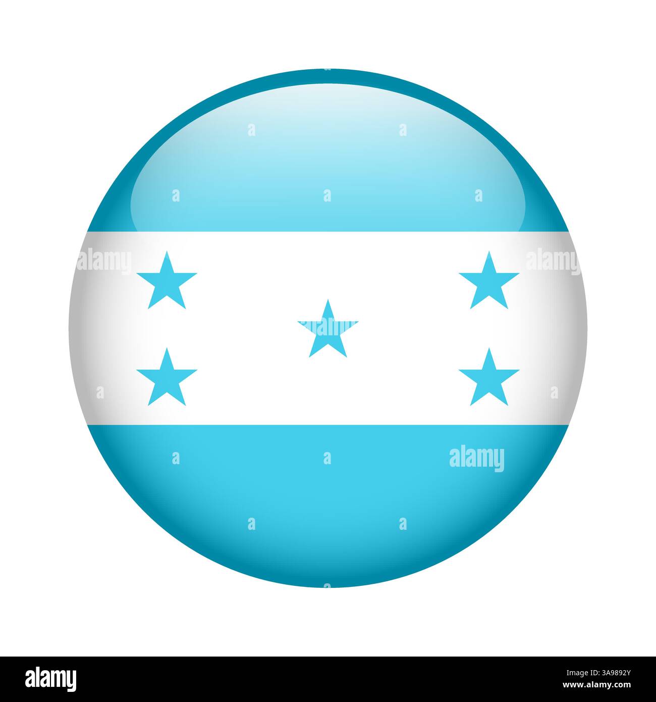 flag of Honduras, button round glossy icon Stock Vector Image & Art - Alamy