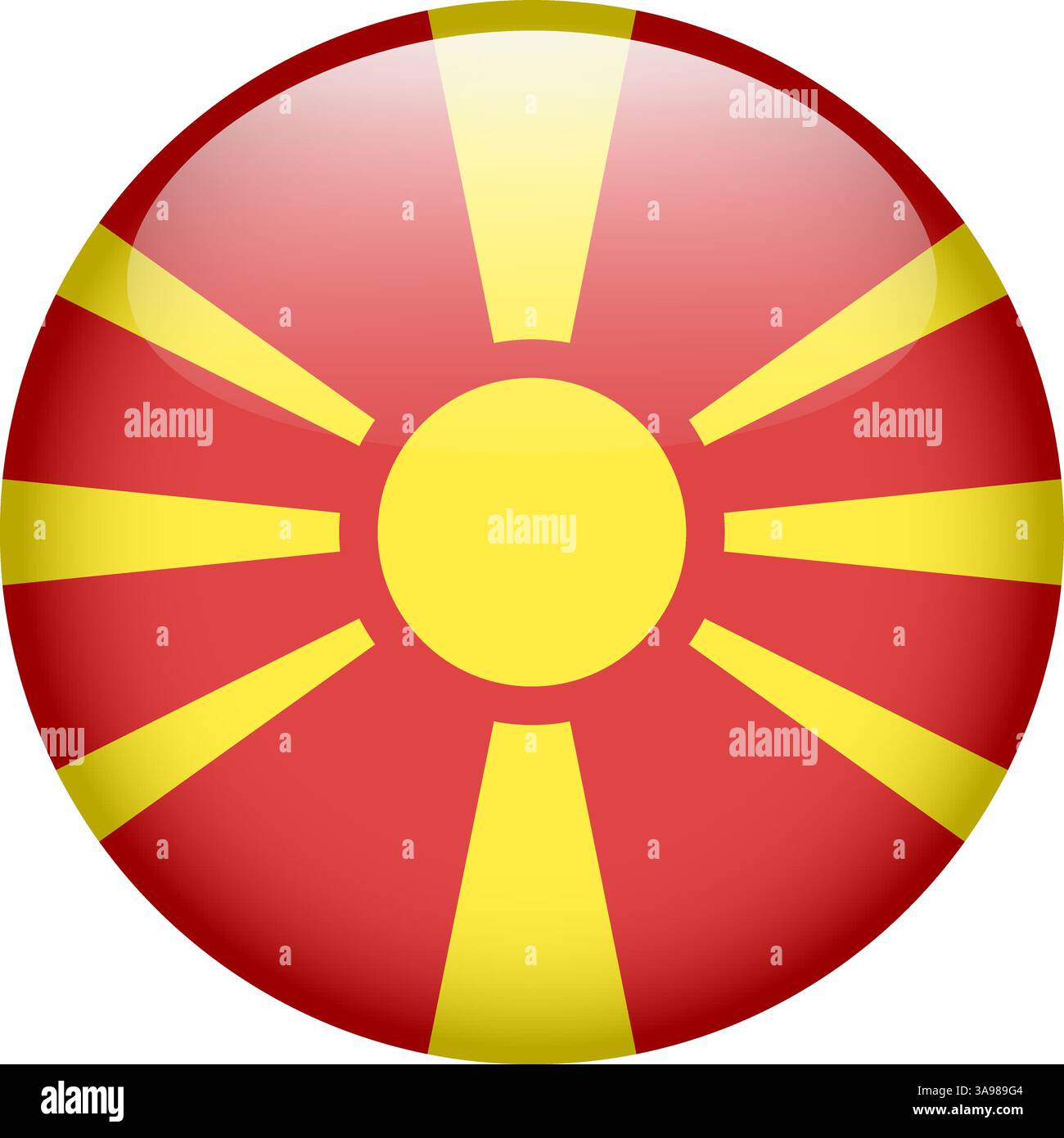 Flag north macedonia round Stock Vector Images - Alamy