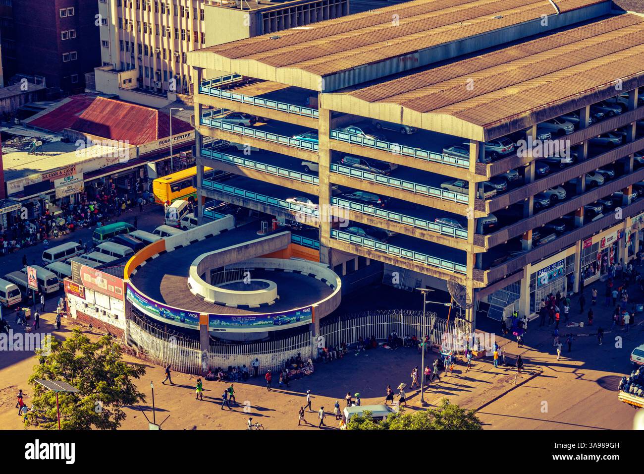 Harare Parking Lot Rezende street Stock Photo - Alamy