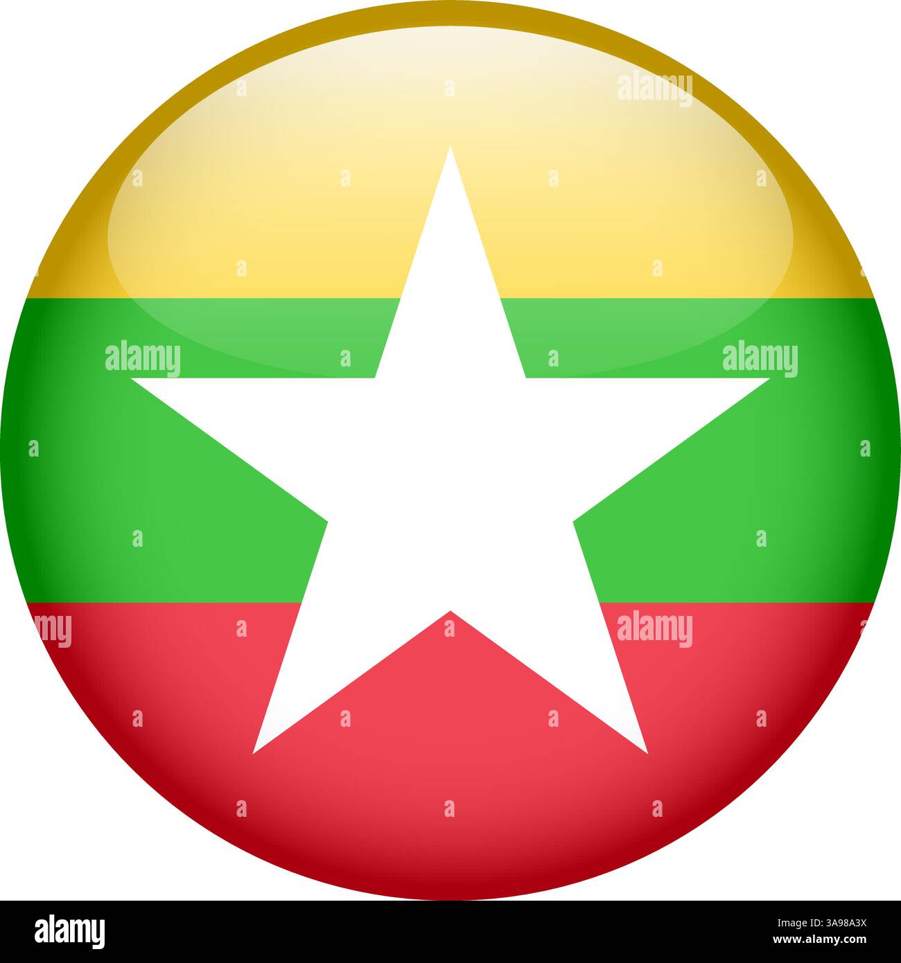 flag of Myanmar, button round glossy icon Stock Vector Image & Art - Alamy