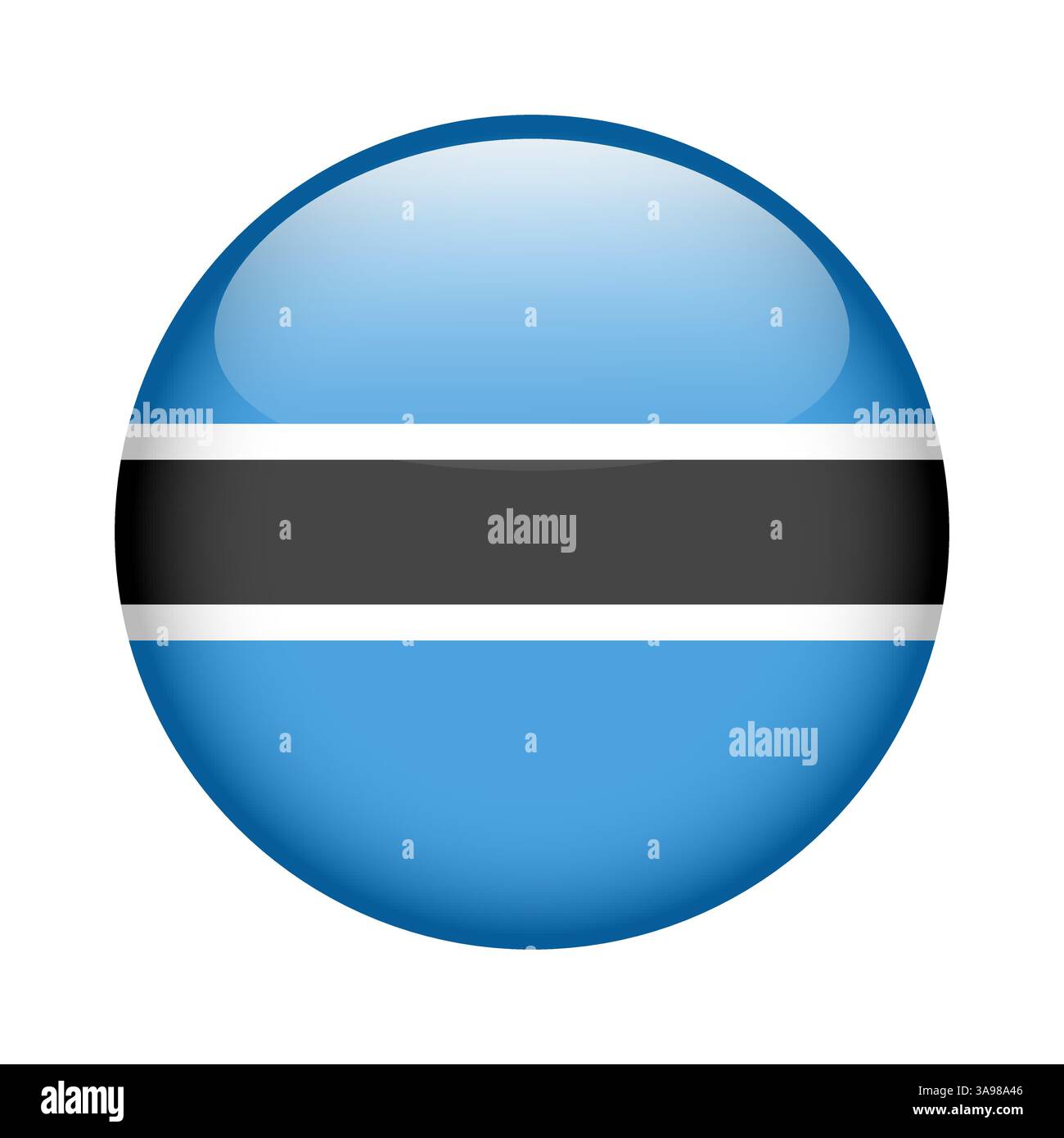 flag of Botswana, button round glossy icon Stock Vector Image & Art - Alamy