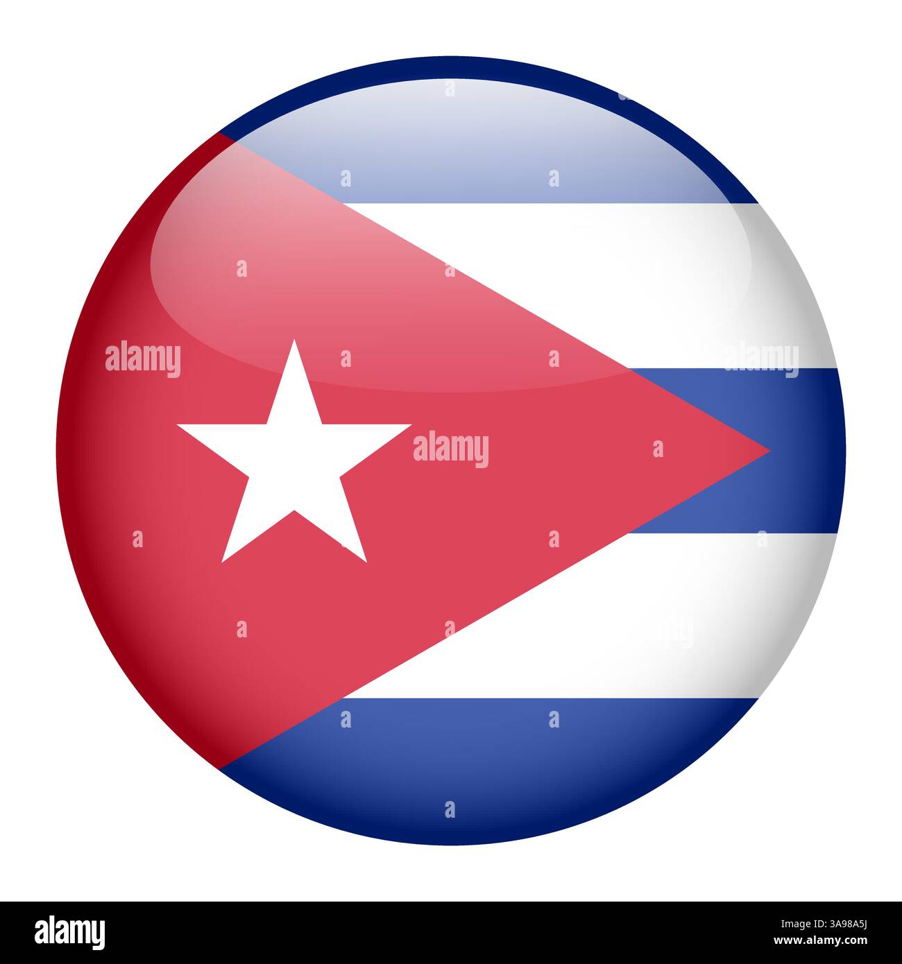 flag of Cuba, button round glossy icon Stock Vector Image & Art - Alamy