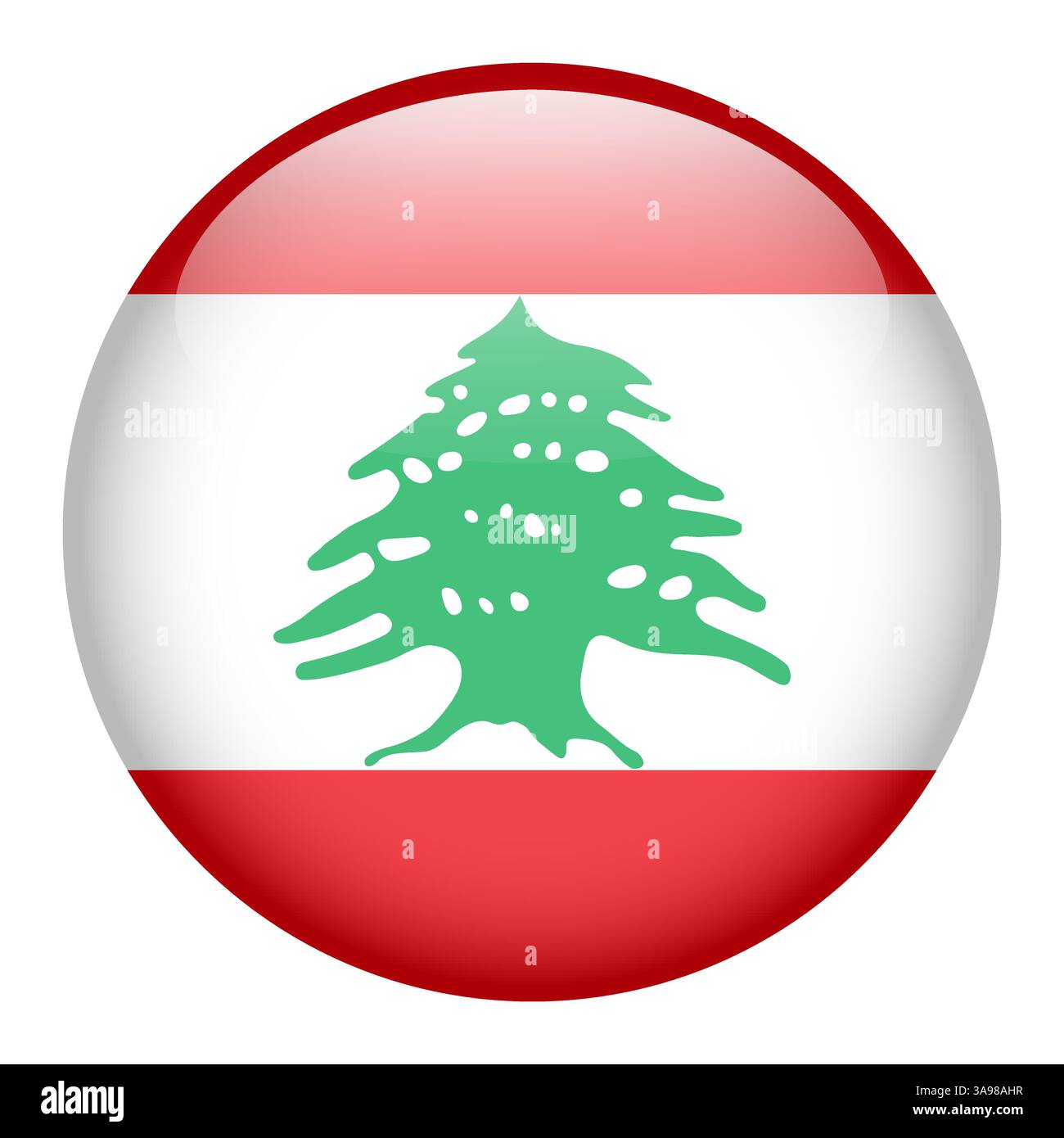 flag of Lebanon, button round glossy icon Stock Vector Image & Art - Alamy