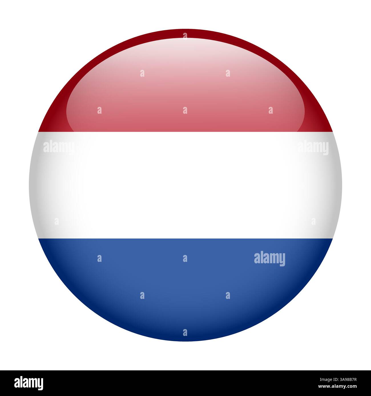 flag of Netherlands, button round glossy icon Stock Vector Image & Art ...