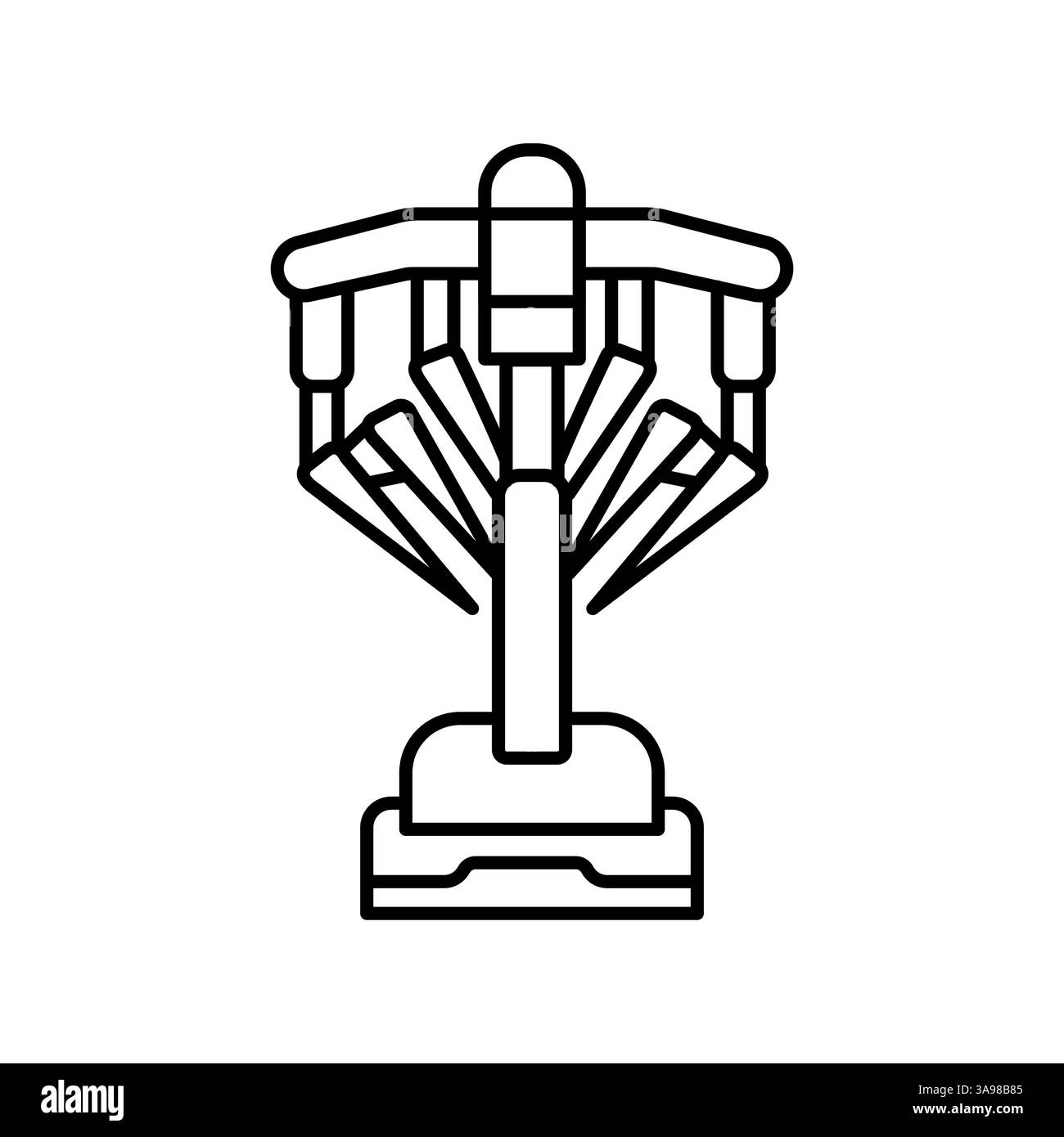 robot surgeon black line icon for digital and print projects. Minimal ...