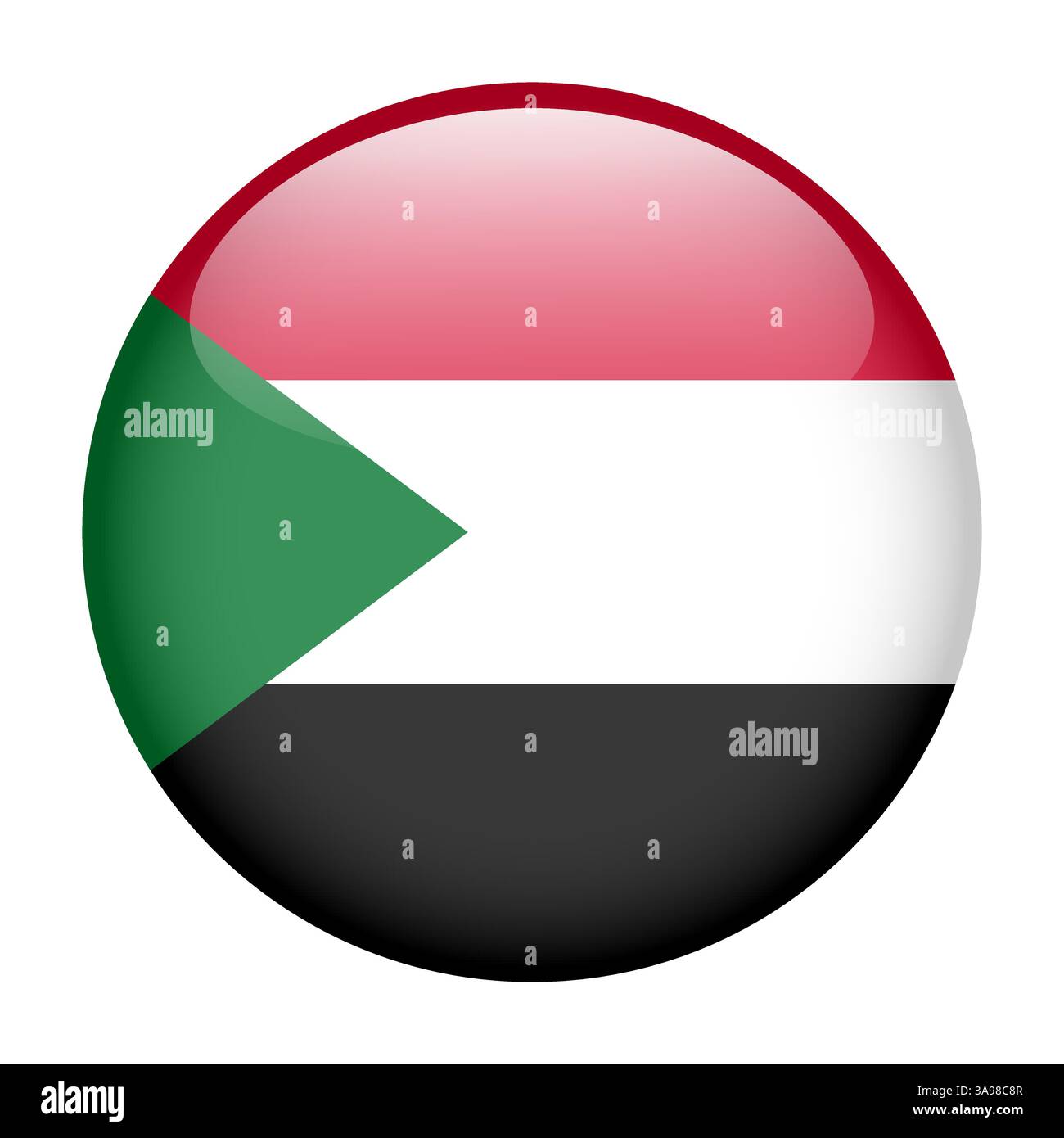 flag of Sudan, button round glossy icon Stock Vector Image & Art - Alamy