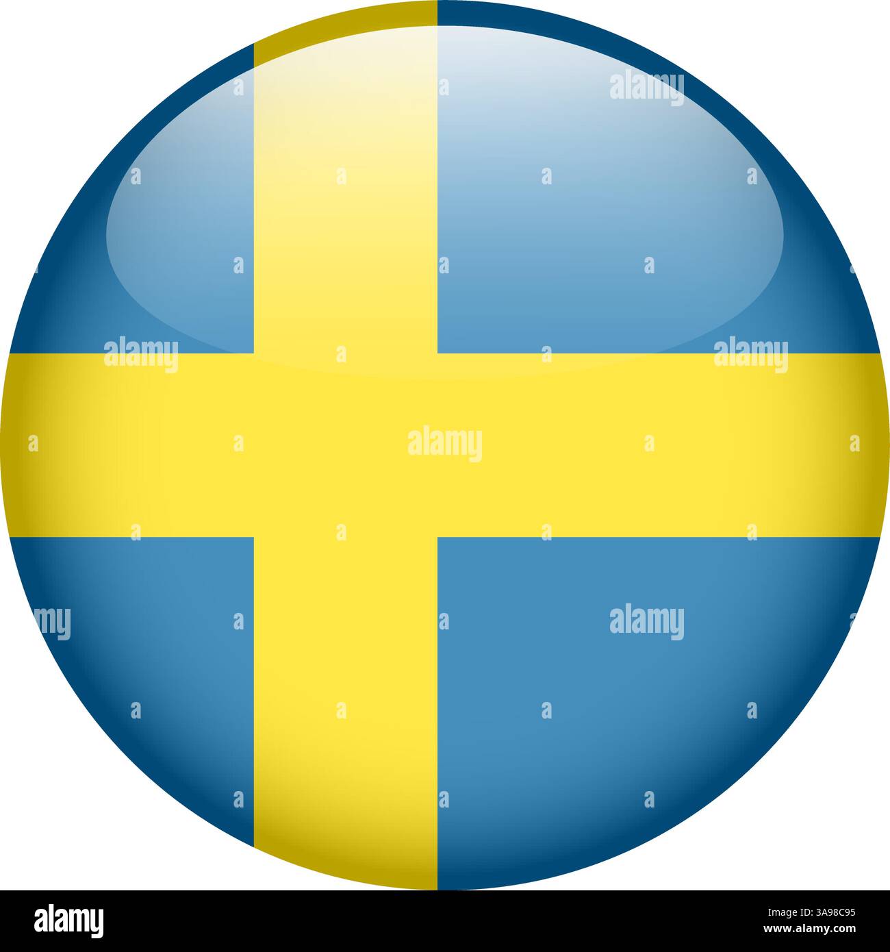 National flag sweden button Cut Out Stock Images & Pictures - Alamy