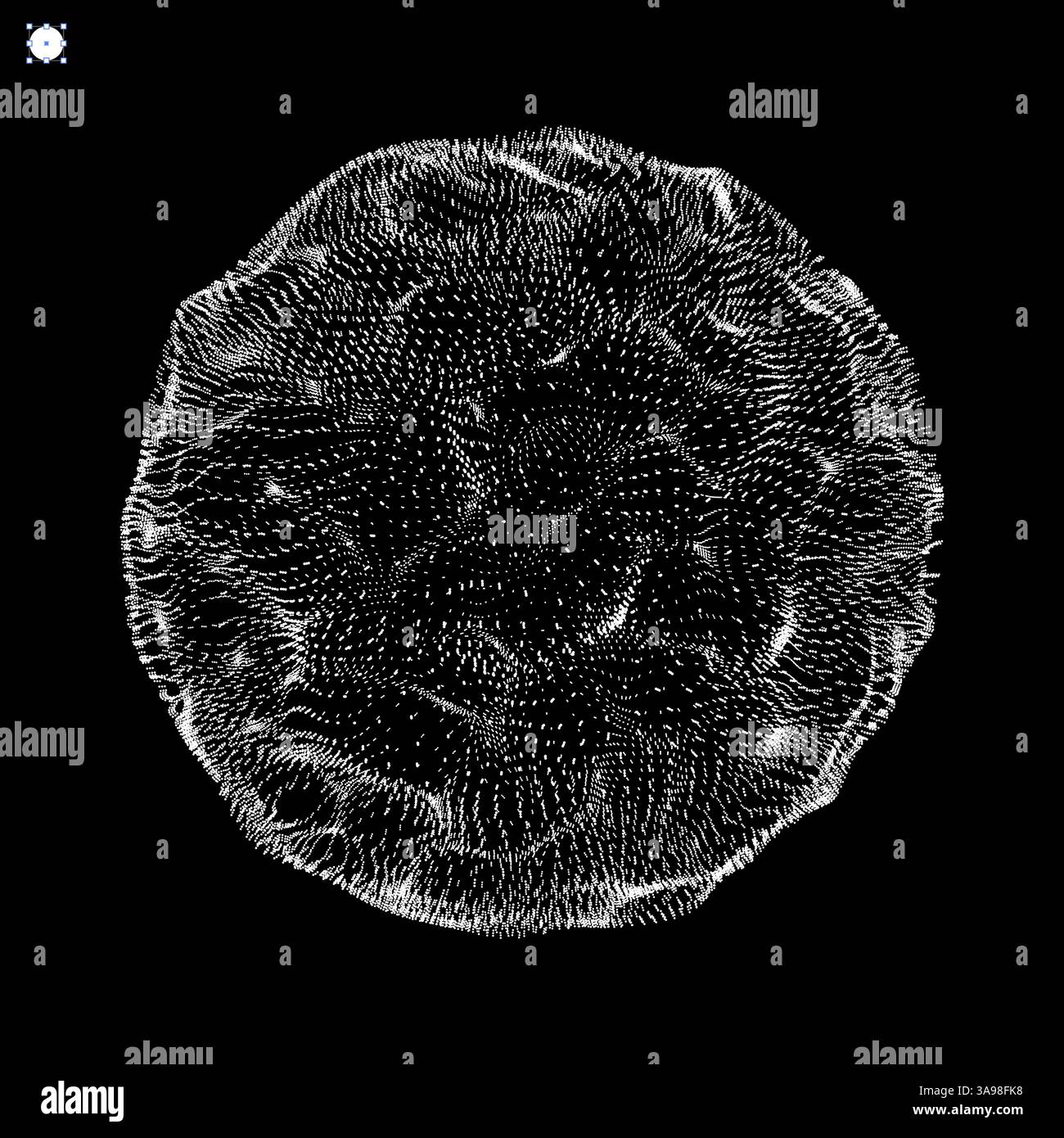 The Sphere Consisting of Points. Global Digital Connections. Abstract Grid Design. 3D Technology ...