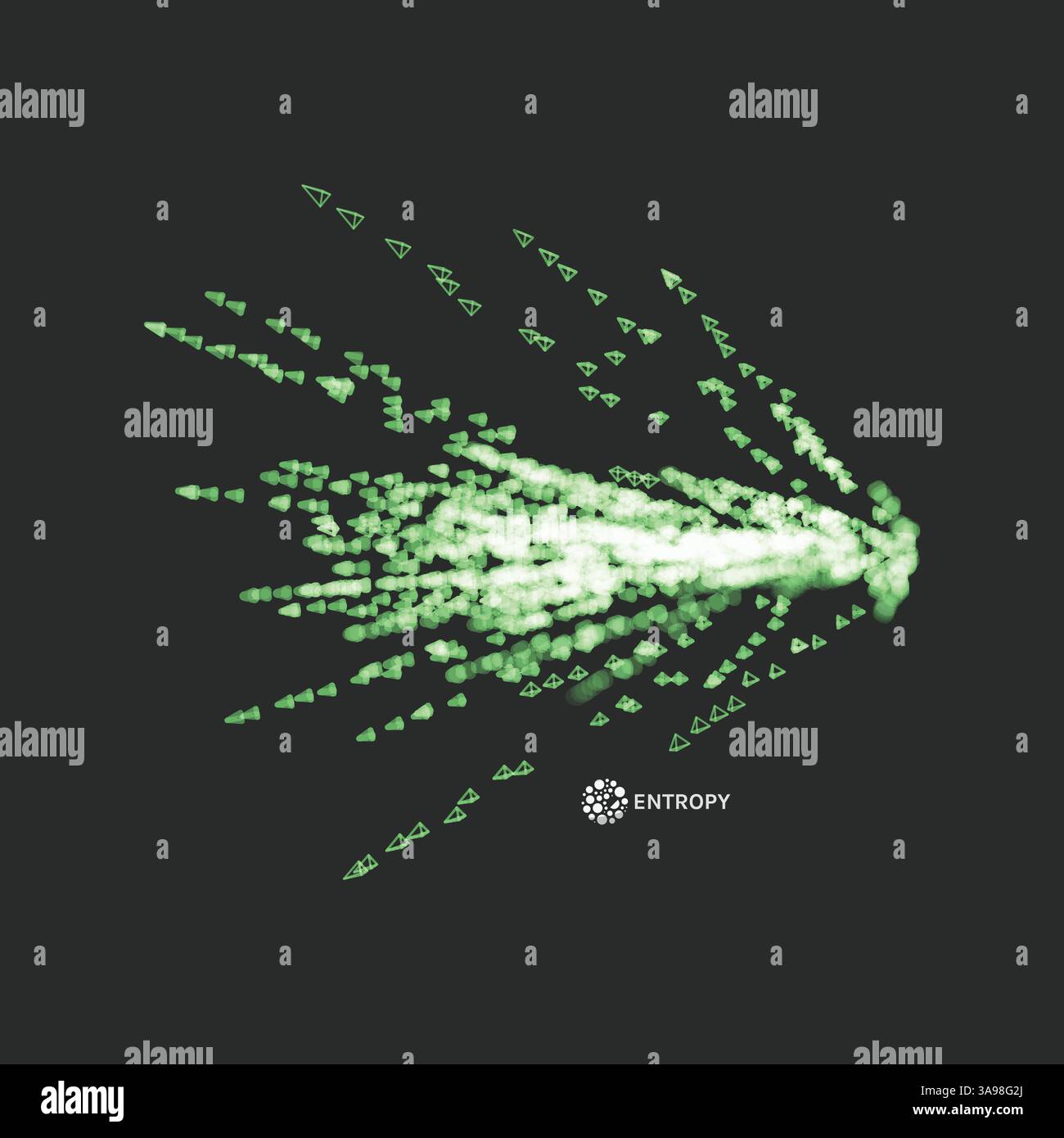 Array with Dynamic Emitted Particles. Abstract Background. Composition with Motion Effect. Bokeh ...