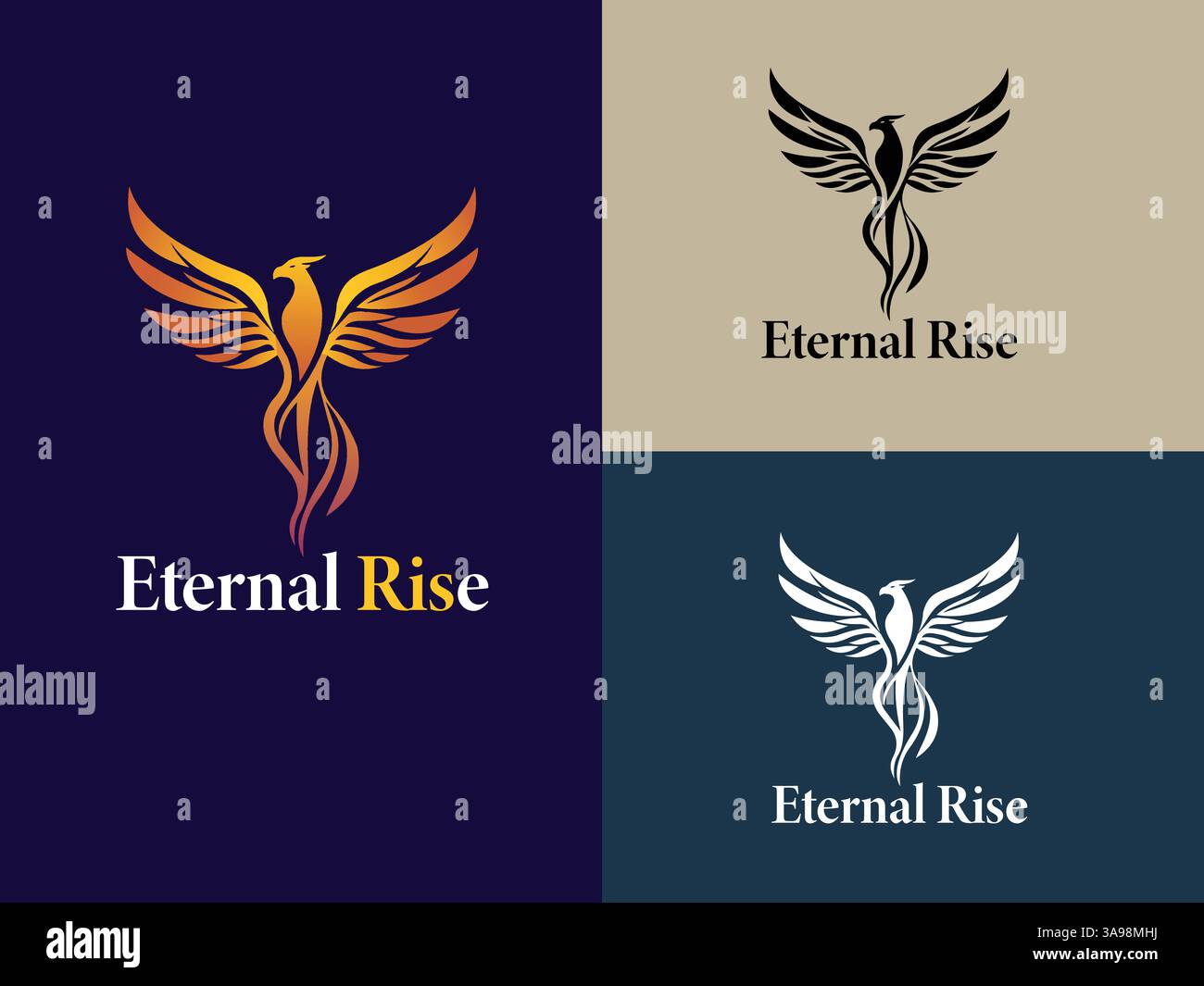 Rebirth & Glory Logo: A sleek and elegant phoenix-inspired design ...