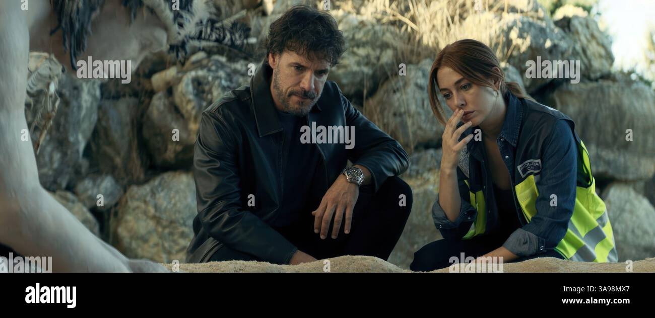 BLANCA SUAREZ and DANIEL GRAO in LA HUELLA DEL MAL (2025), directed by MANUEL RIOS SAN MARTIN ...