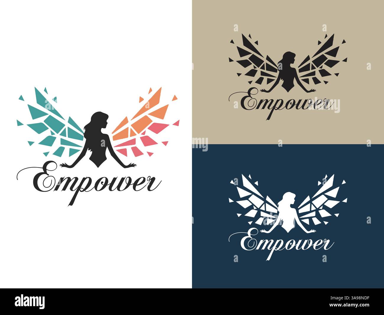 Elevate Emblem: A modern and dynamic logo showcasing a female figure ...