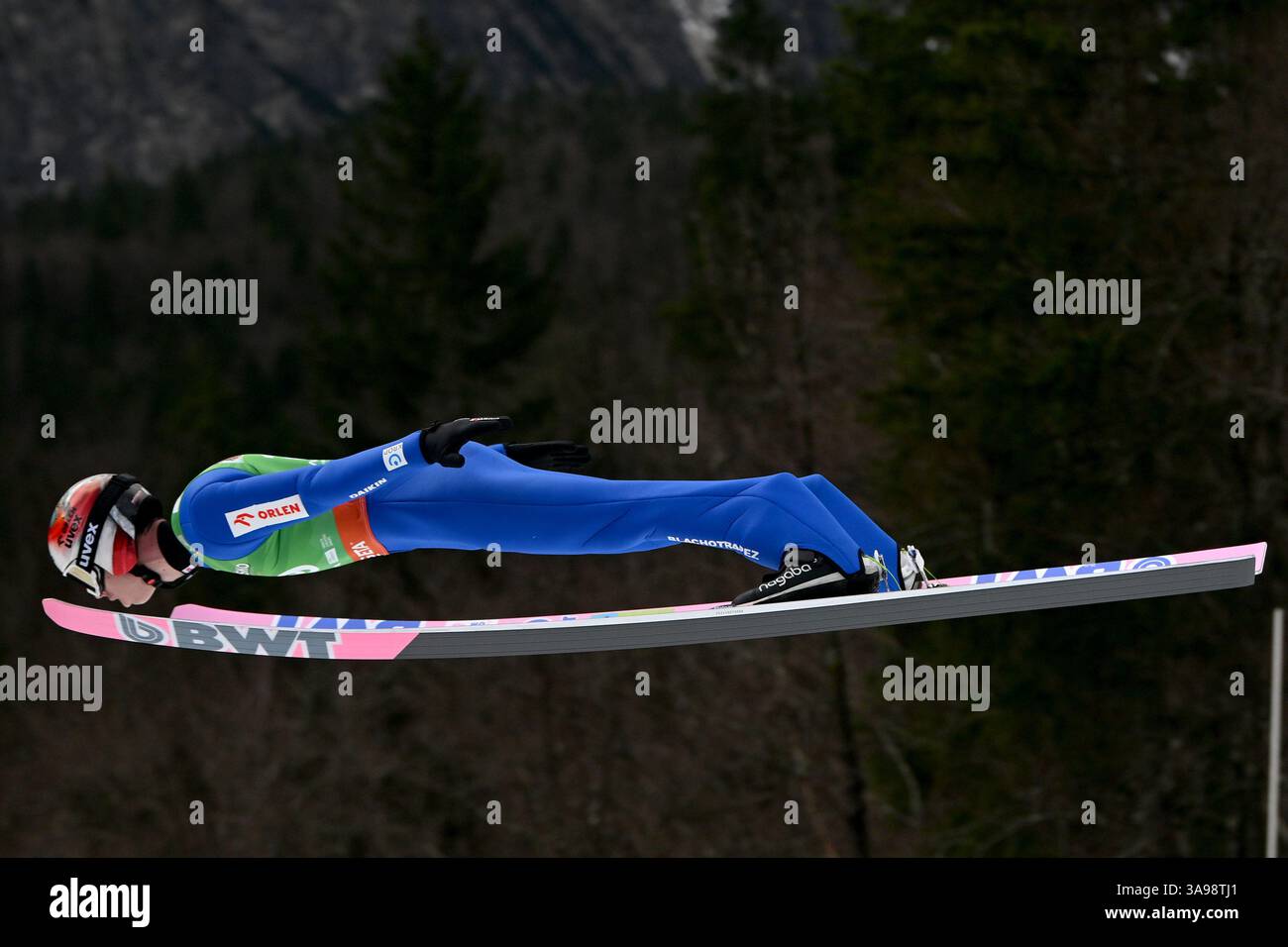 Planica, Slovenia, March 30th 2025: Pawel Wasek of Poland in action ...