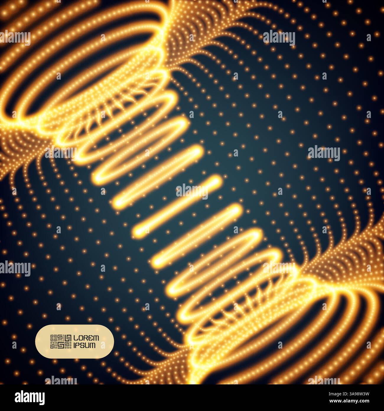 Abstract Tunnel Grid Futuristic Technology Style Array With Dynamic