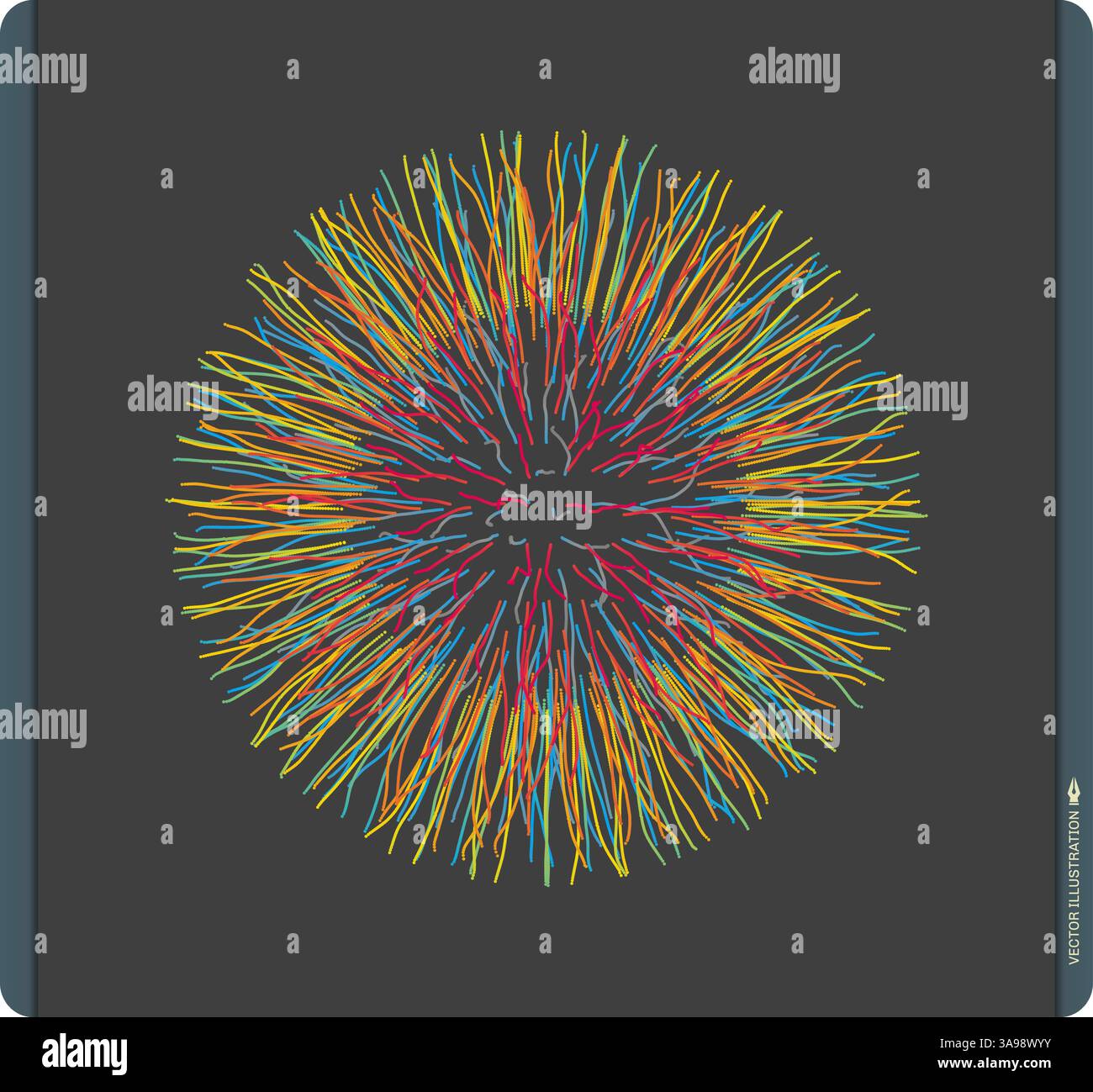 3d abstract sphere. Array with dynamic particles. Modern science and technology element. Vector ...